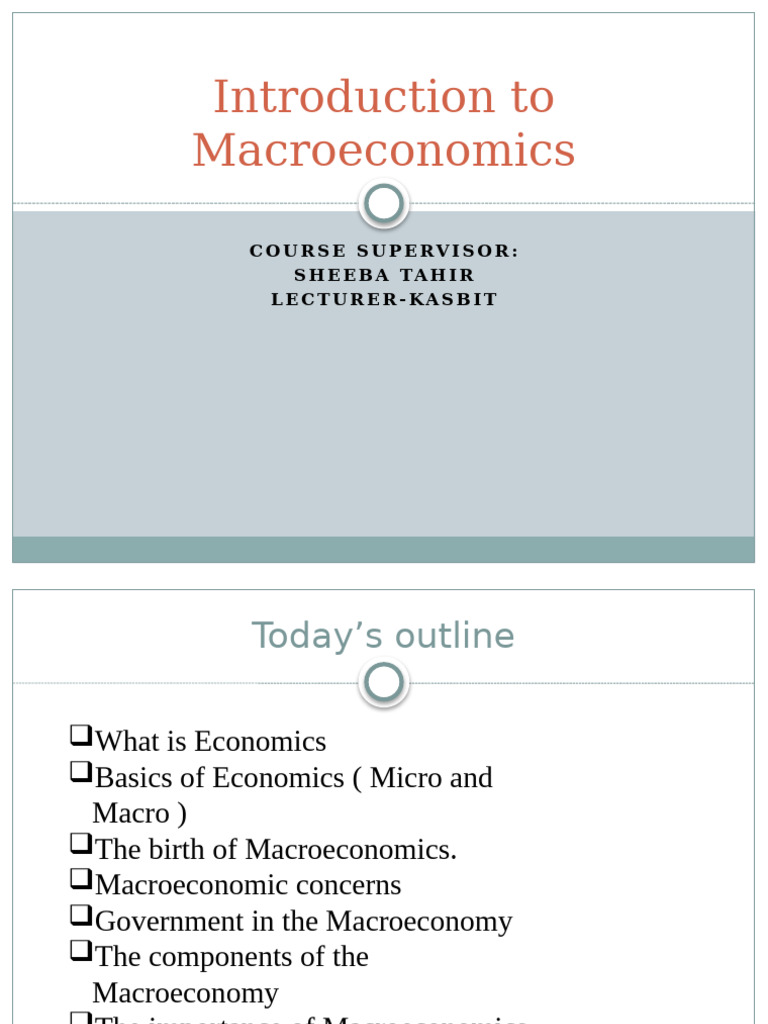 Introduction to Macroeconomics Overview | PDF | Macroeconomics | Economics
