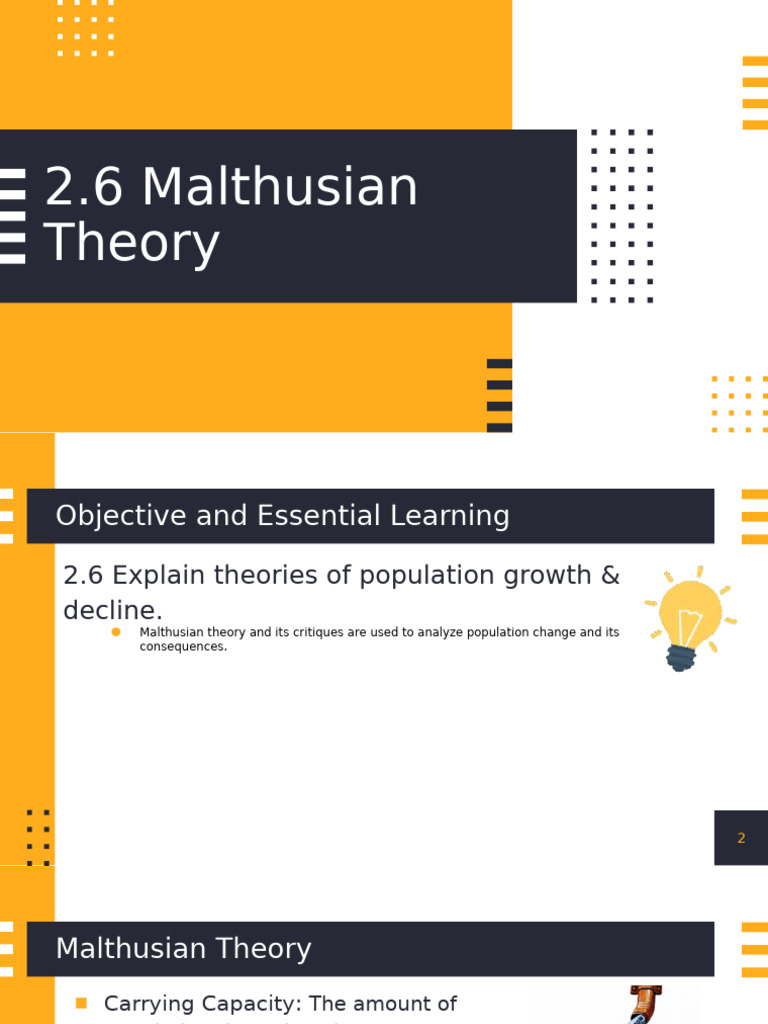 2.6 Malthusian Theory | PDF | Environment | Nature