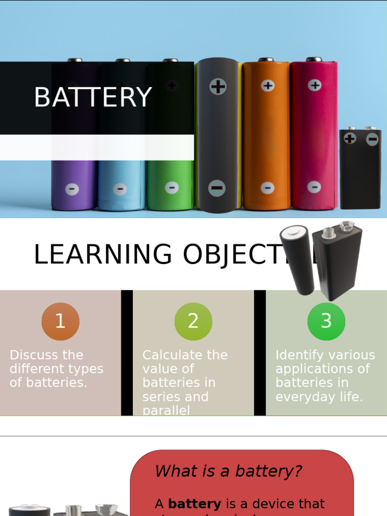 Battery | PDF | Teaching Methods & Materials | Technology & Engineering