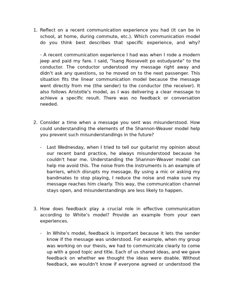 Reflection#1 - Oral Comm | PDF | Social Science