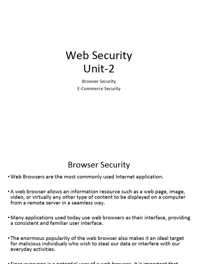 unit 2 web security | PDF | Public Key Cryptography | Security
