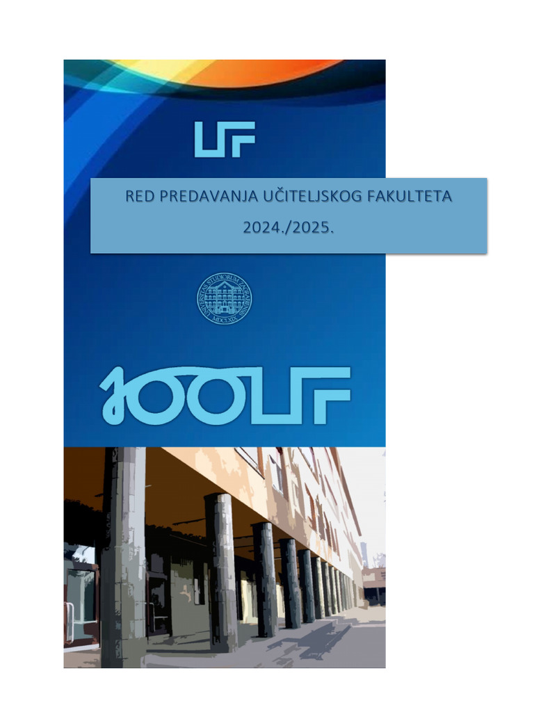 Red Predavanja 2024 2025 UFZG | PDF