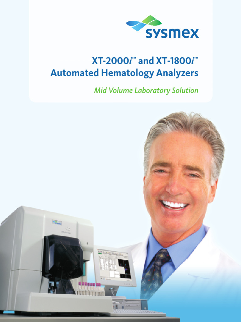 Sysmex XT 1800i Brochure | PDF | Blood | Tissue (Biology)