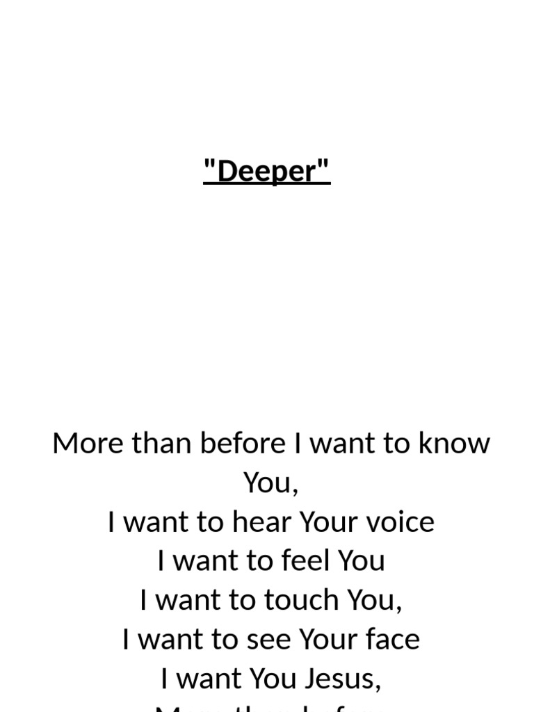 Deeper | PDF