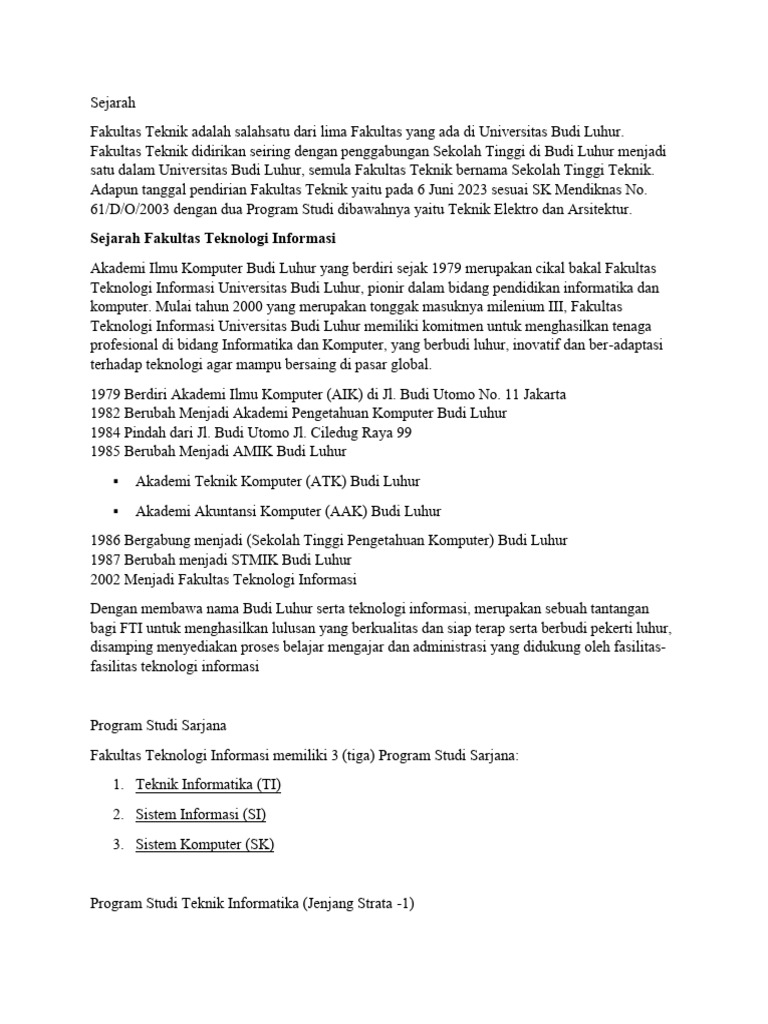 Muhammad Ferdiansyah Sejarah Fakultas | PDF