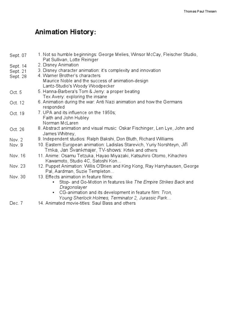 Animation History: Exploring the Artistic and Technical Developments of ...