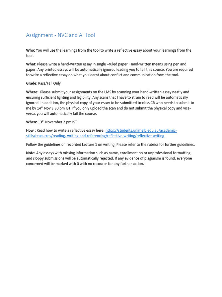 Assignment NVC and AI Tool | PDF | Language Arts & Discipline | Foreign ...