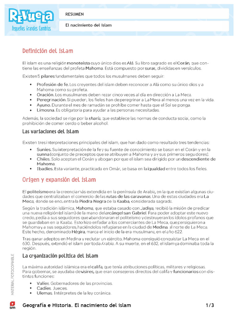 Nacimiento del Islam: Historia y Geografía | PDF