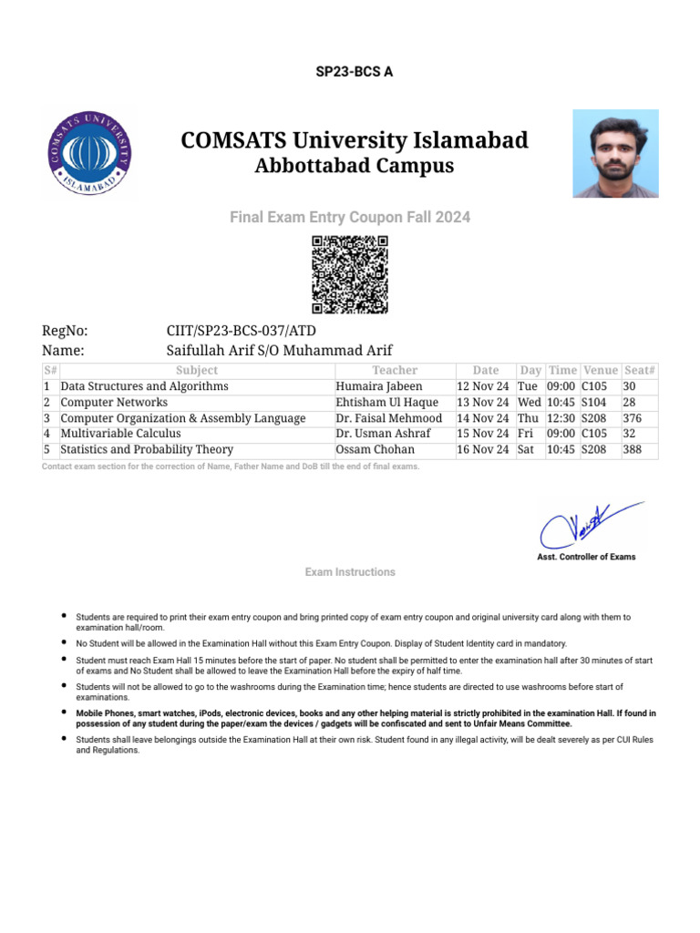 COMSATS Institute of Information Technology | PDF | Computing