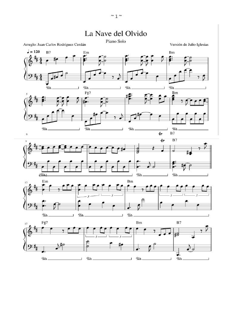 La Nave Del Olvido PARTITURA | PDF