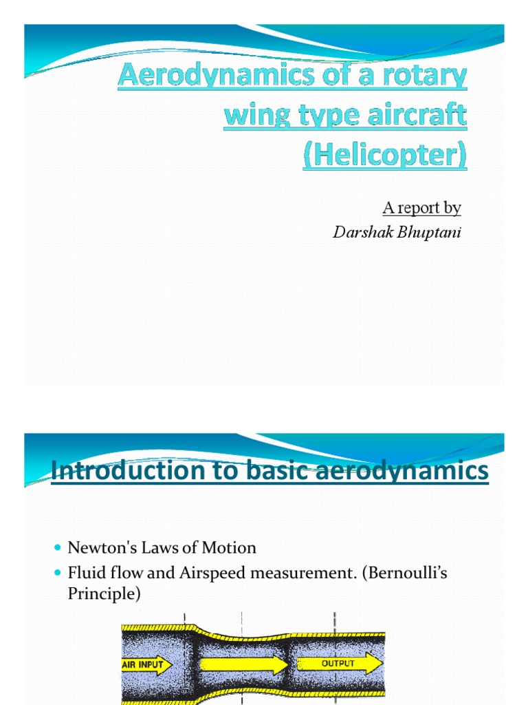 Aerodynamics of A Rotary Wing Type Aircraft | PDF | Lift (Force ...