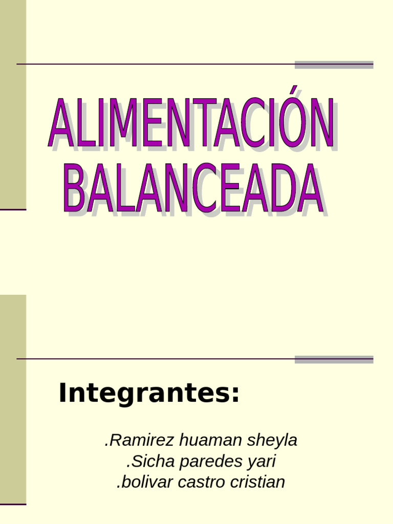 ALIMENTACIoN BALANCEADA 1 2 | PDF | Alimentos | Fruta
