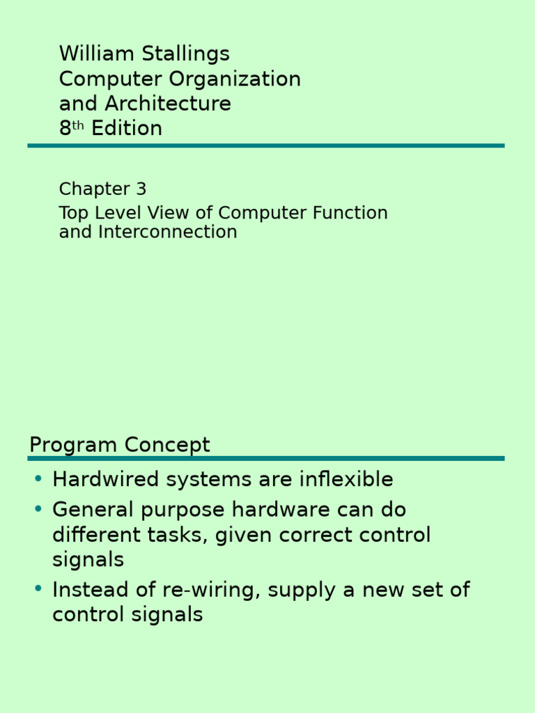 03 - Top Level View of Computer Function and Interconnection | PDF ...