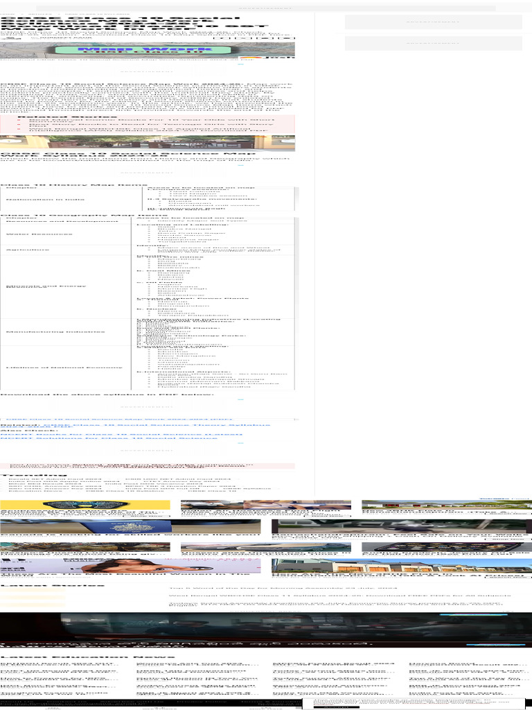 CBSE Class 10 SST Map Work Syllabus | PDF
