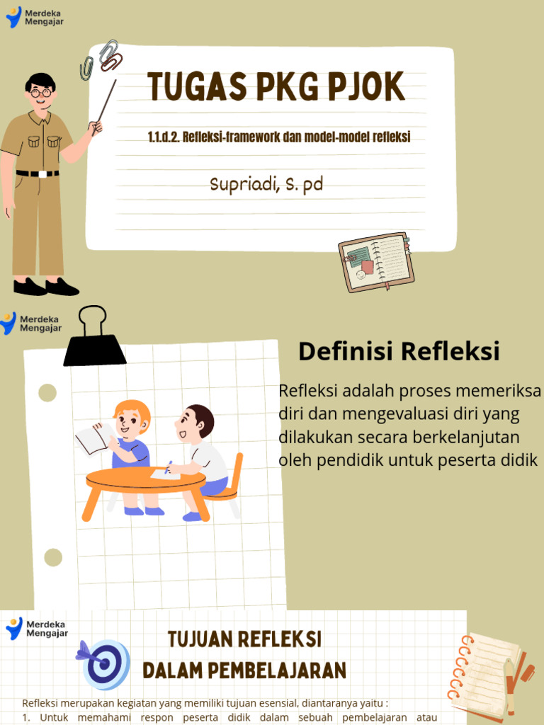 1.1.d.2.refleksi Frame Work Dan Model2 Refleksi - Compressed | PDF