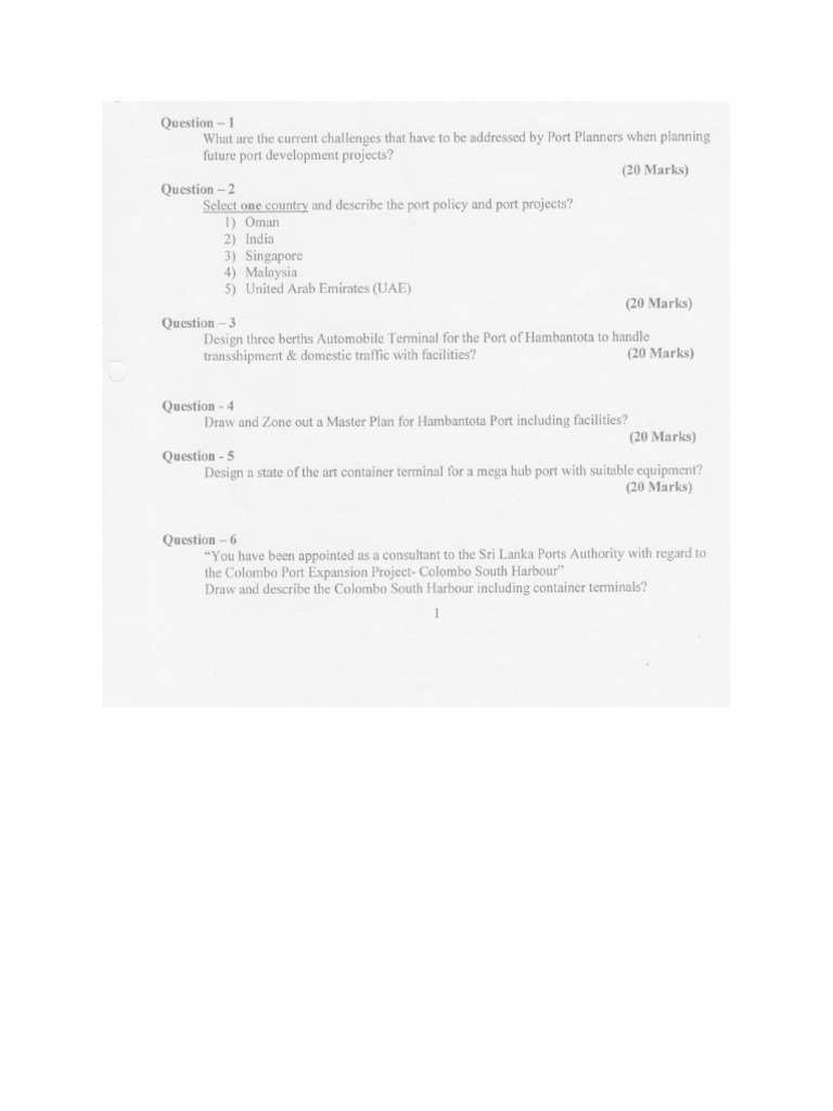 Port Planing Paper | PDF