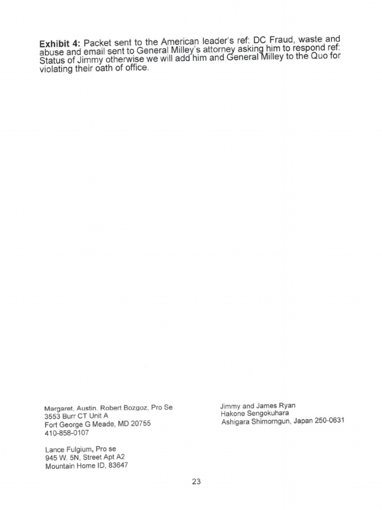 Exhibit 4 Writ Packet Sent To DC Leader | PDF