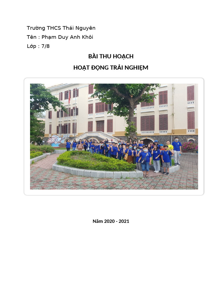 Trư NG THCS Thái Nguyên | PDF