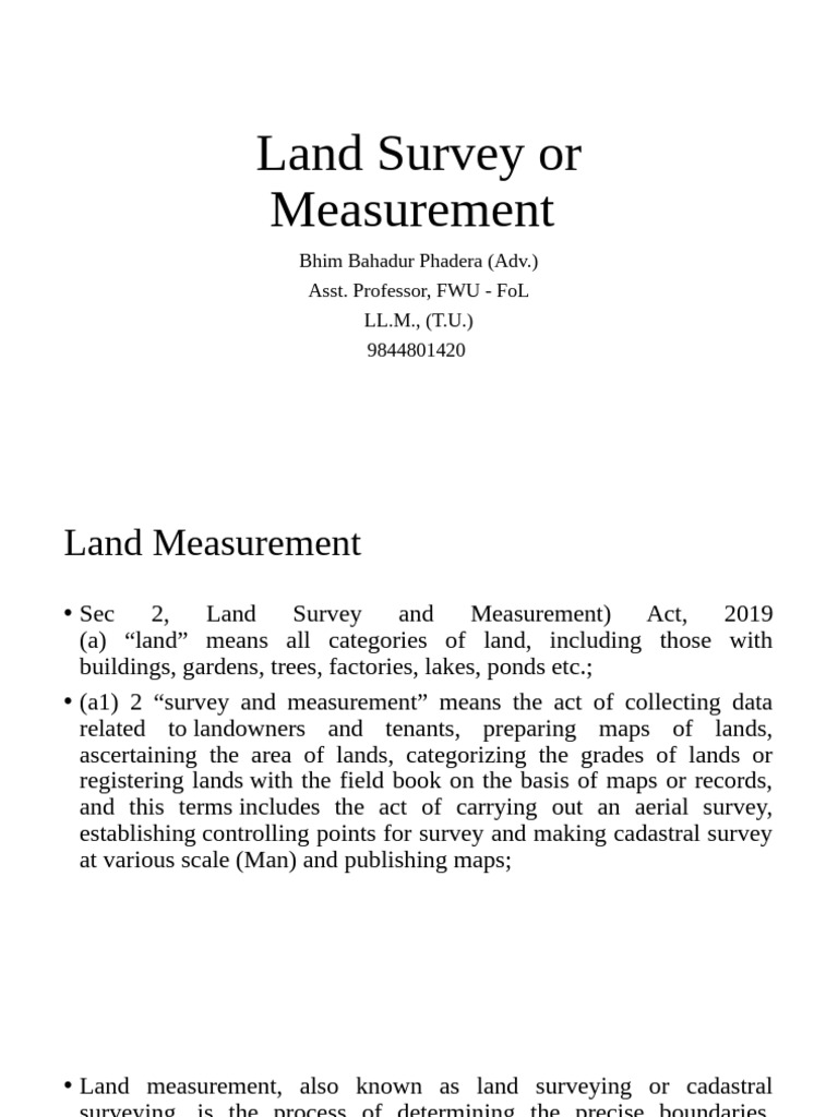 3.8 Land Measurement | PDF | Surveying | Geographic Data And Information