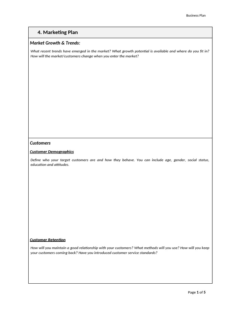 Comprehensive Business Marketing Plan | PDF | Marketing | Market ...
