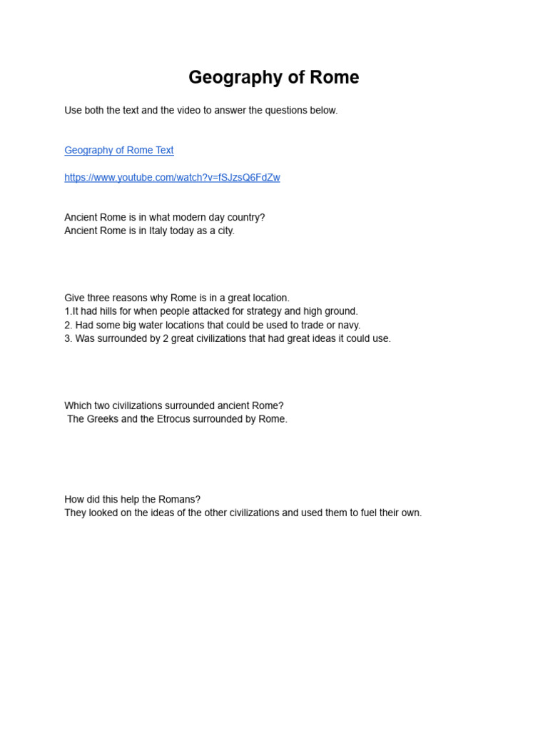 Geography of Rome | PDF | Travel