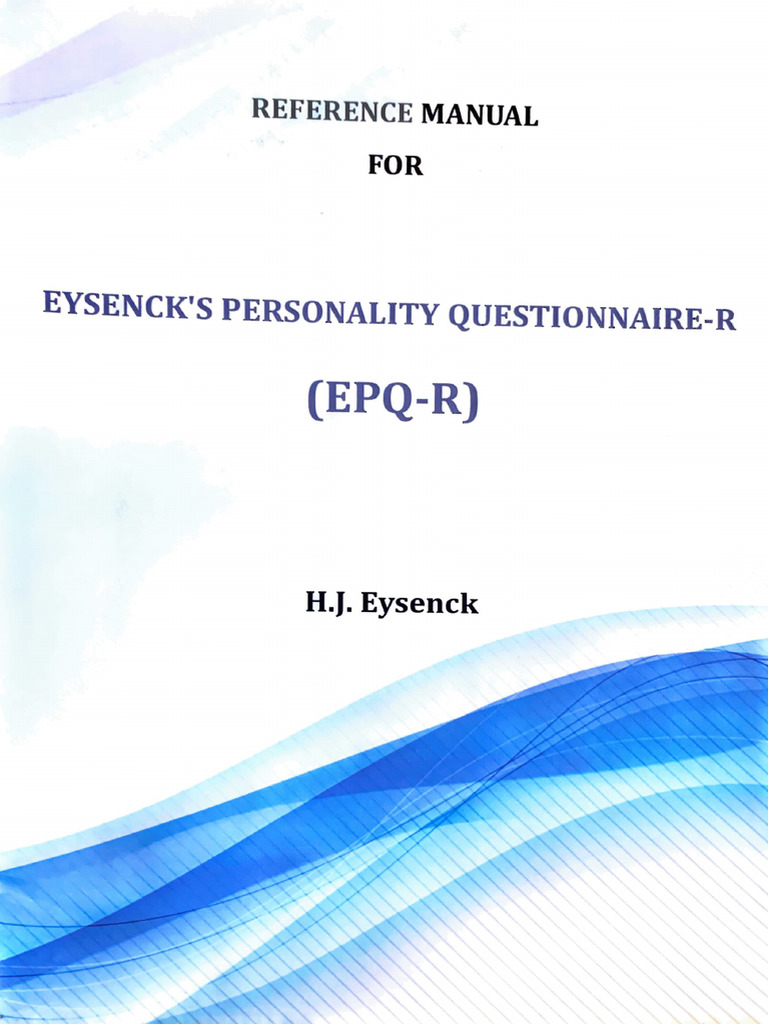 Manual For EPQ-R | PDF