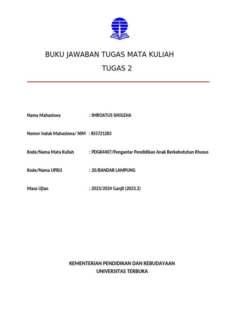 BJT TMK 2 Abk | PDF | Karier & Perkembangan | Kesehatan Holistik