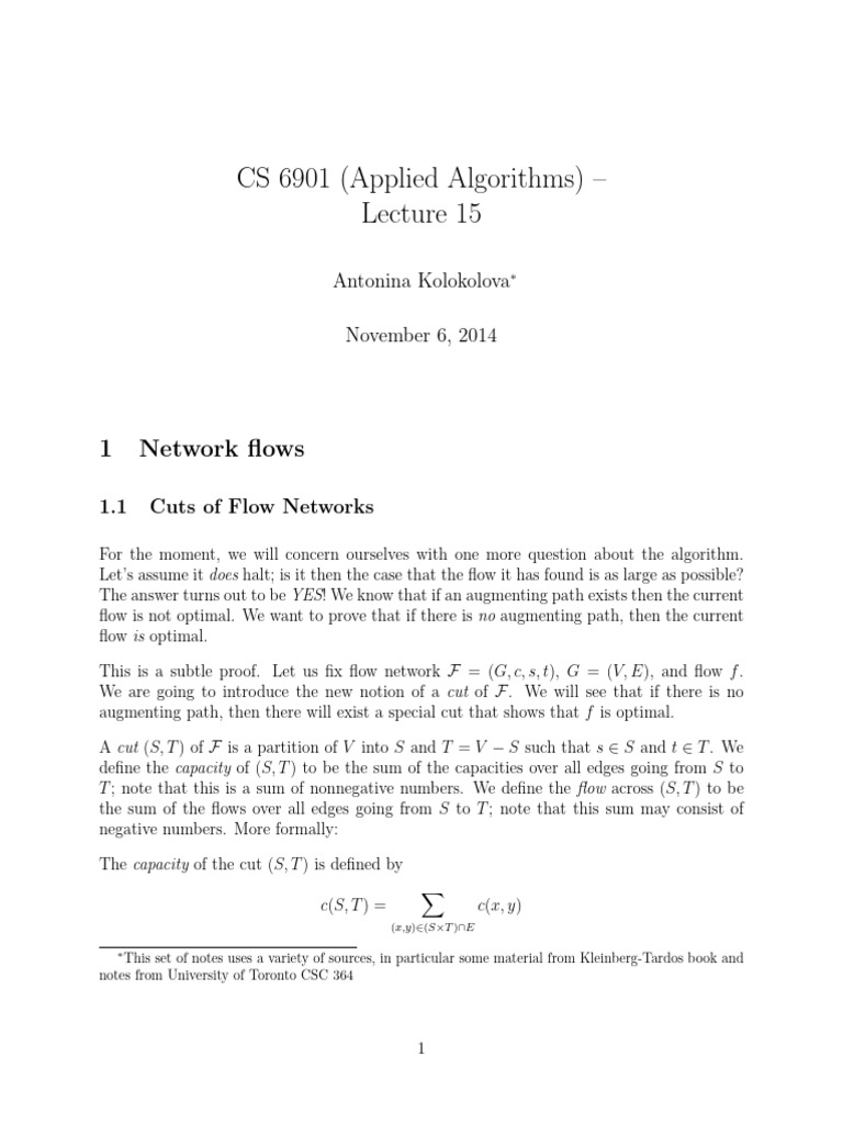 Short Explication Max Flow | PDF | Mathematical Logic | Algorithms