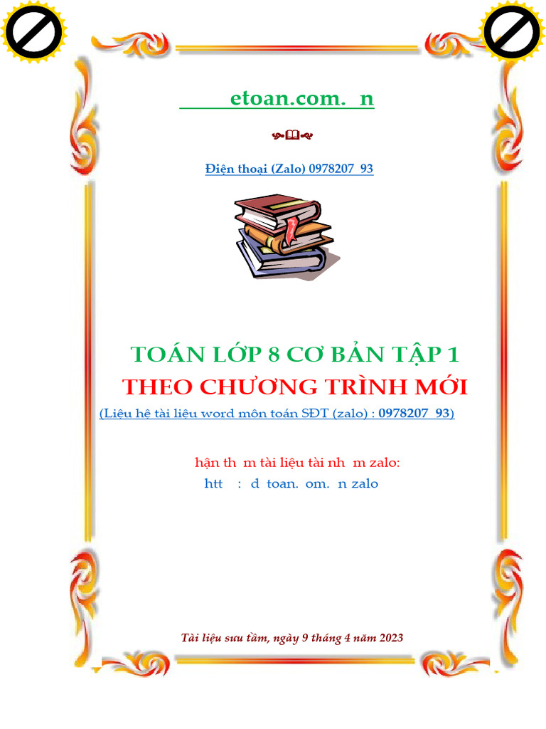 Toan Co Ban Lop 8 Tap 1 Moi | PDF