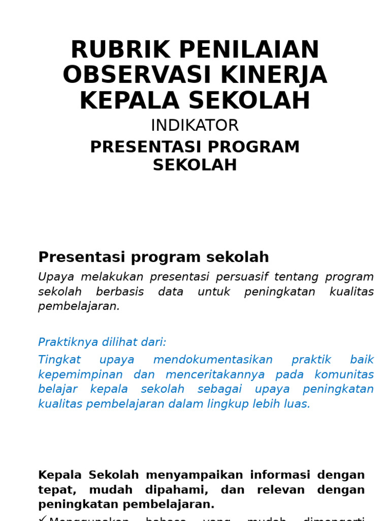 Presentasi Program Sekolah Berbasis Data | PDF