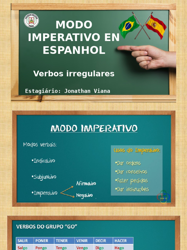 IMPERATIVO Verbos Irregulares - JONATHAN | PDF