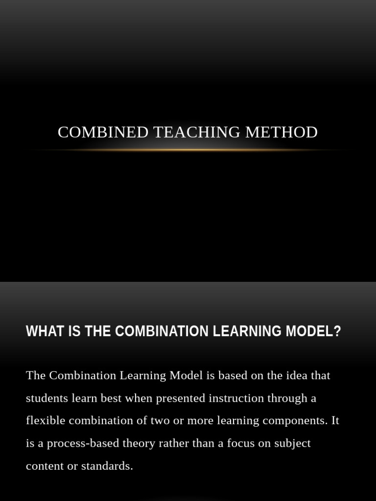Combined Teaching Method | PDF