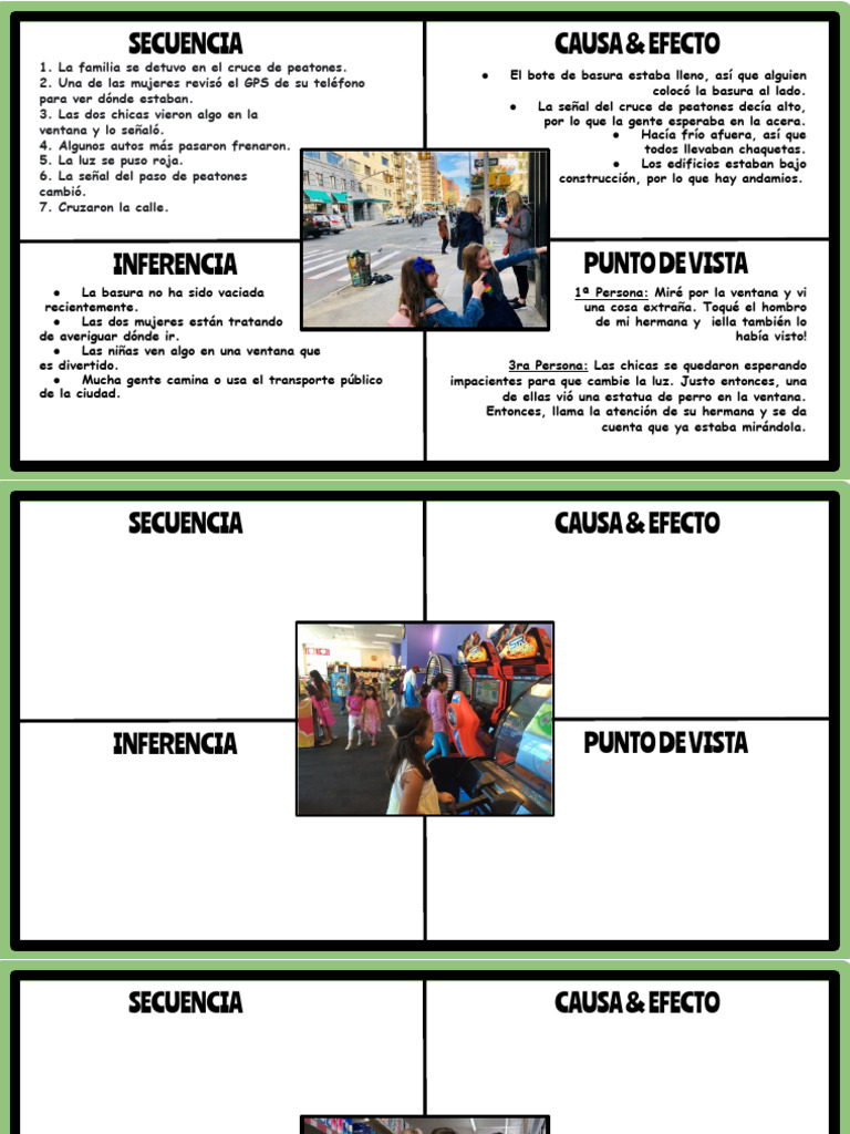 ACTIVIDAD Secuencia, Causa Efecto, Inferencia, y Punto de Vista | PDF