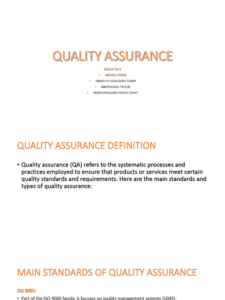 Quality Assurance | PDF | Business | Computers