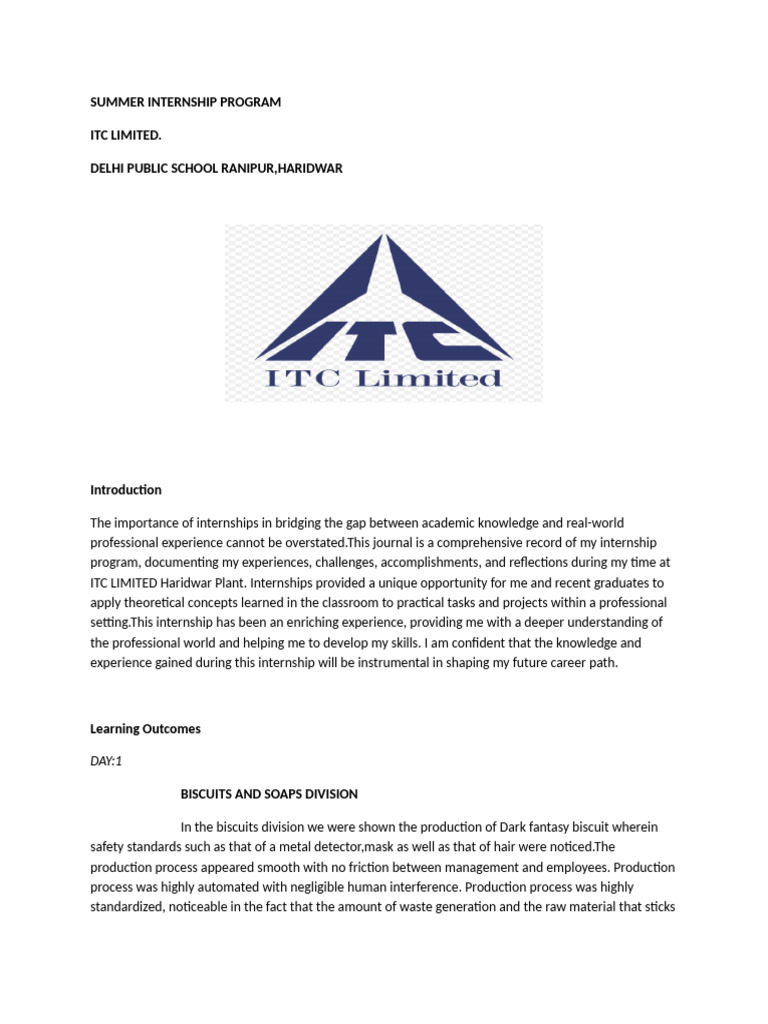 ITC Report | PDF | Knowledge | Cognition