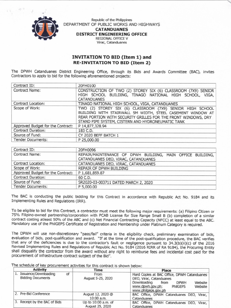 Invitation To Bid | PDF