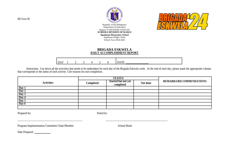 BE Form 6 | PDF