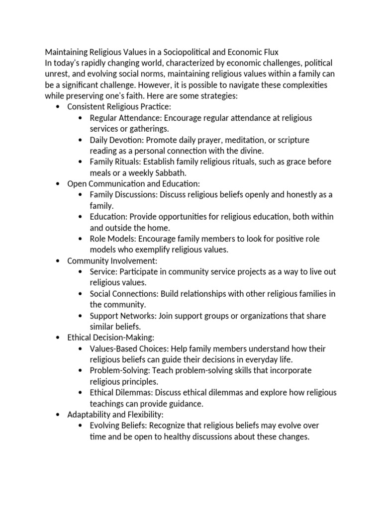 Strategies for Upholding Religious Values | PDF | Catholic Church