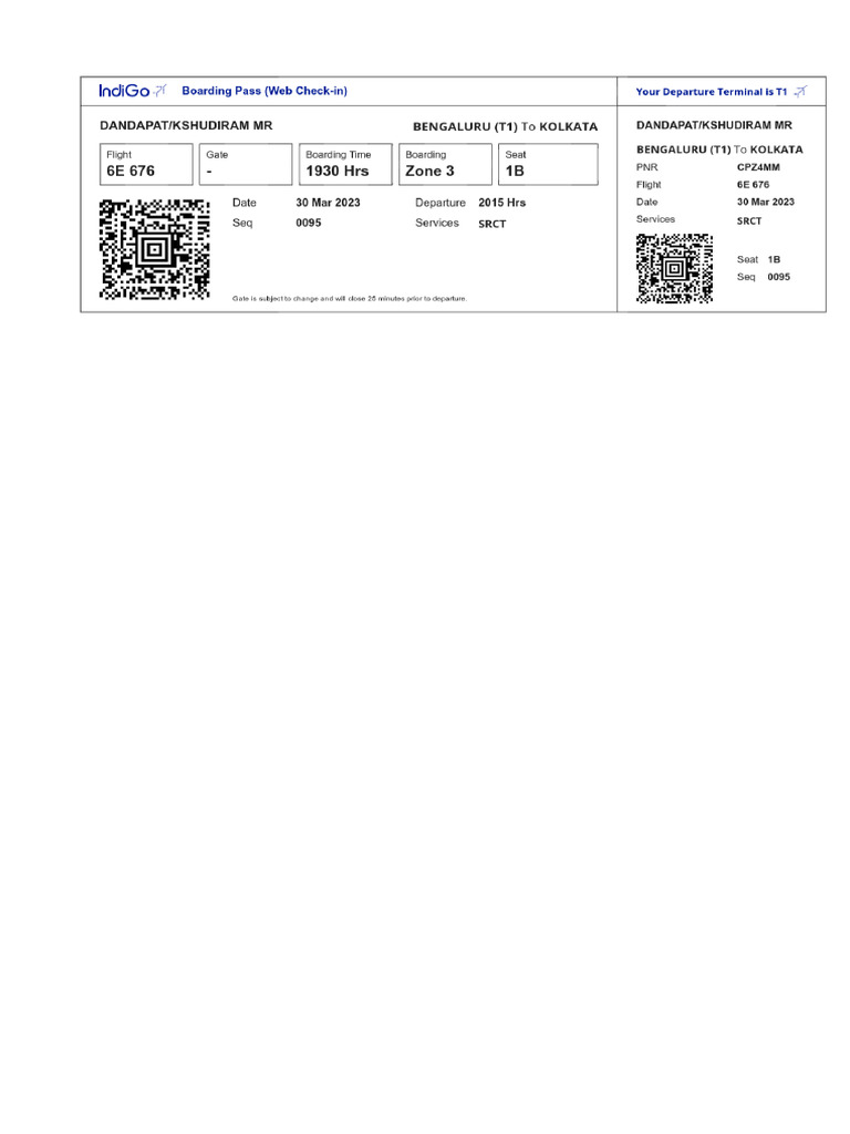 Boarding Pass | PDF