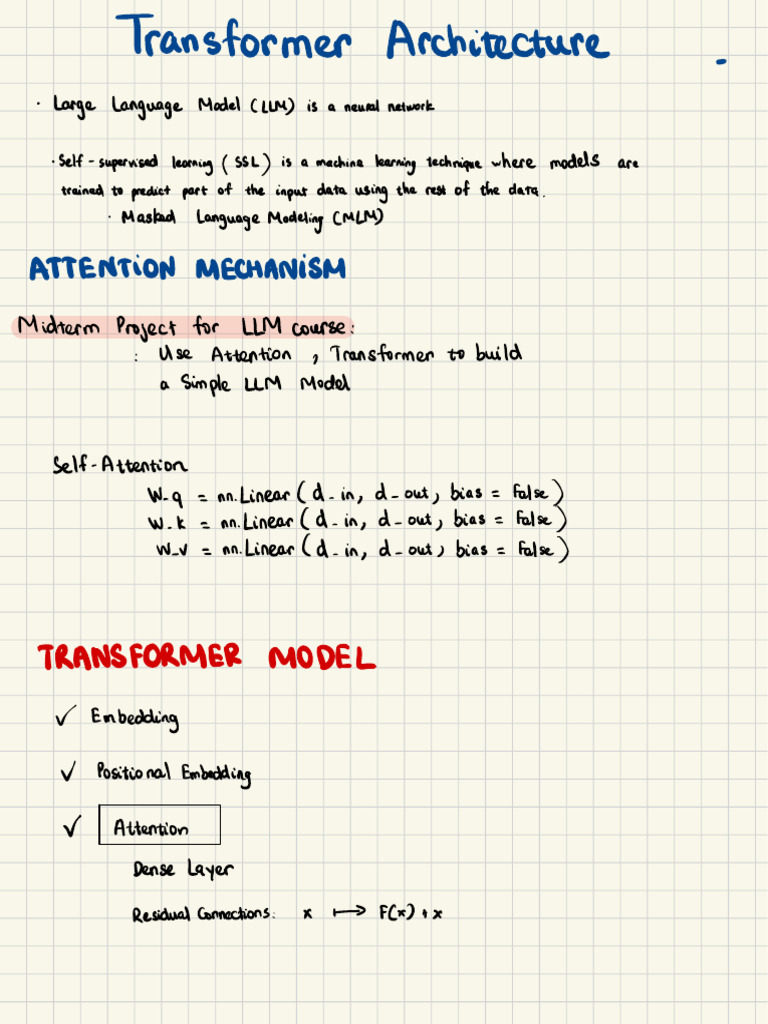 LLM Lec-Transformer Architecture | PDF | Algorithms | Cognitive Science