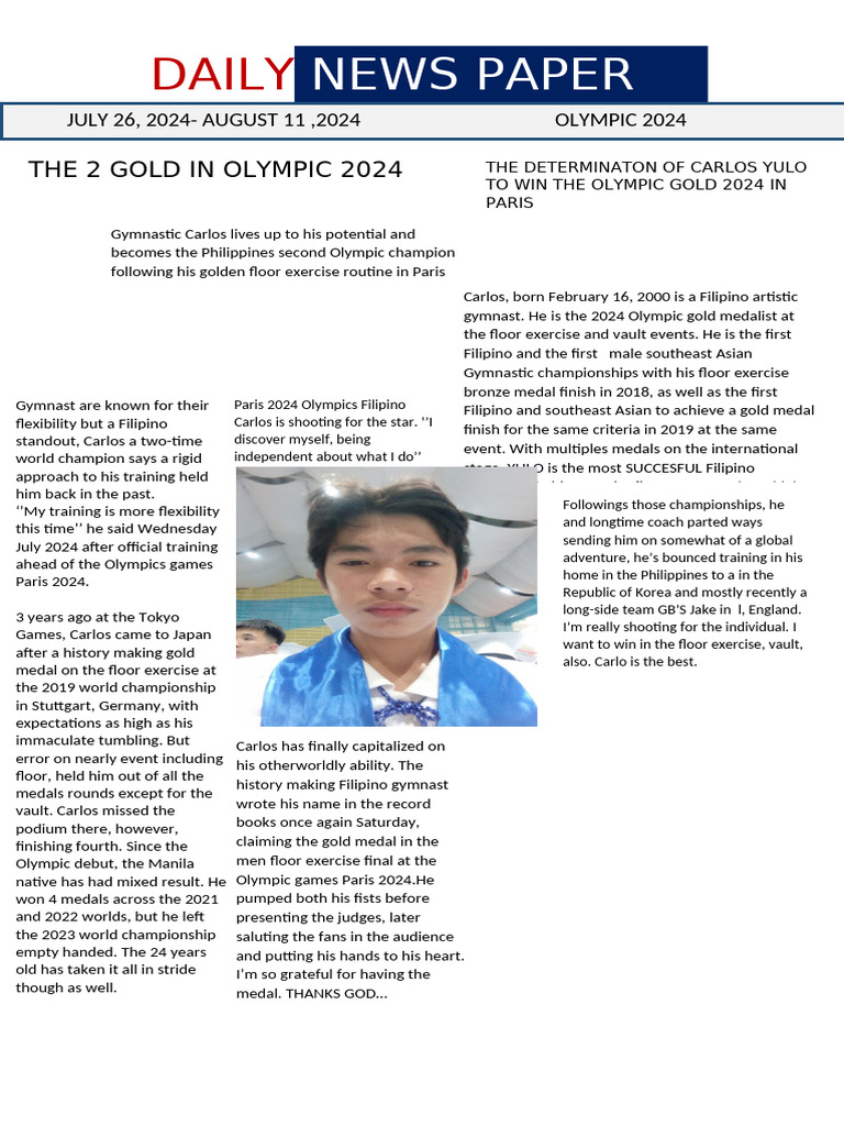 News Paper | PDF | Athletic Sports | Summer Olympic Games