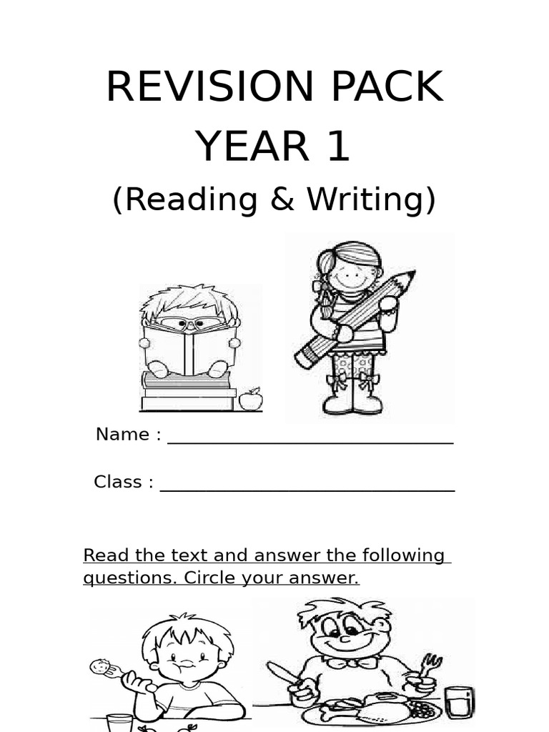 Year 1 Reading & Writing Revision Pack | PDF
