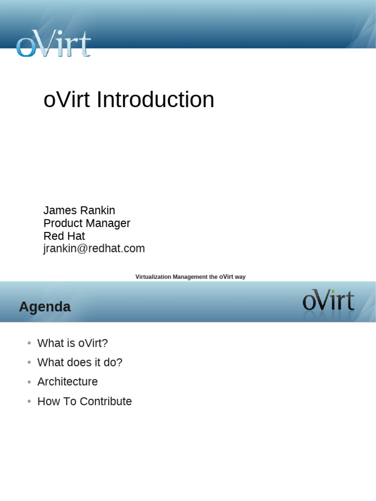 OVirt Intro Bangalore Oct2012 | PDF | Virtual Machine | Virtualization