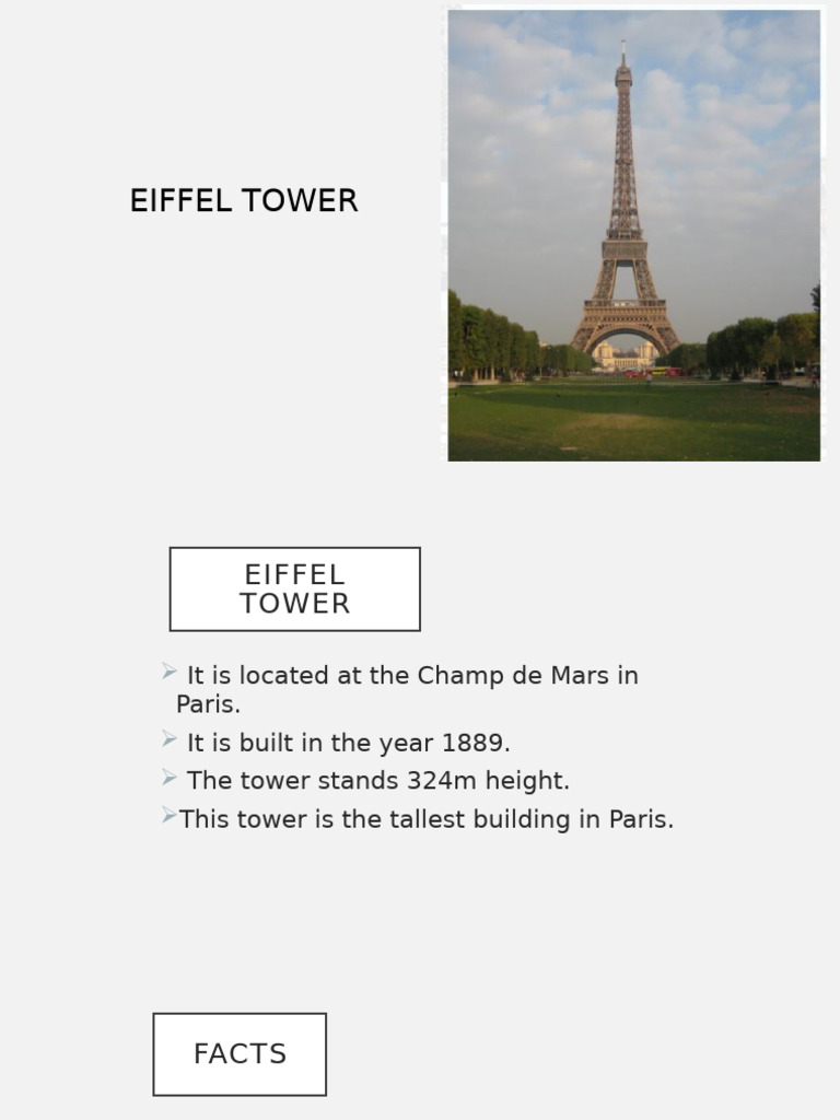 Eiffel Tower | PDF | Art | Technology & Engineering