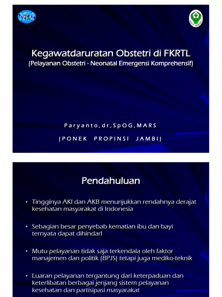 2023 Kegawatdaruratan Medik Obgyn DokPAR PDF | PDF