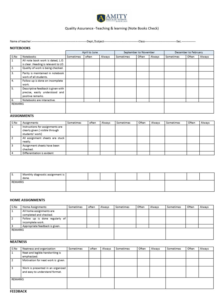 NOTEBOOK CHECK format | PDF | Behavior Modification | Learning