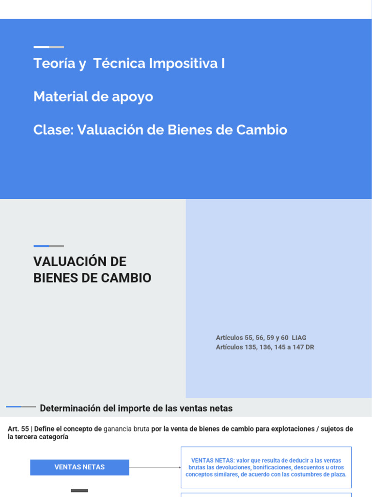 Material de Apoyo - Valuación Bienes de Cambio | PDF | Contabilidad | Valoración (Finanzas)