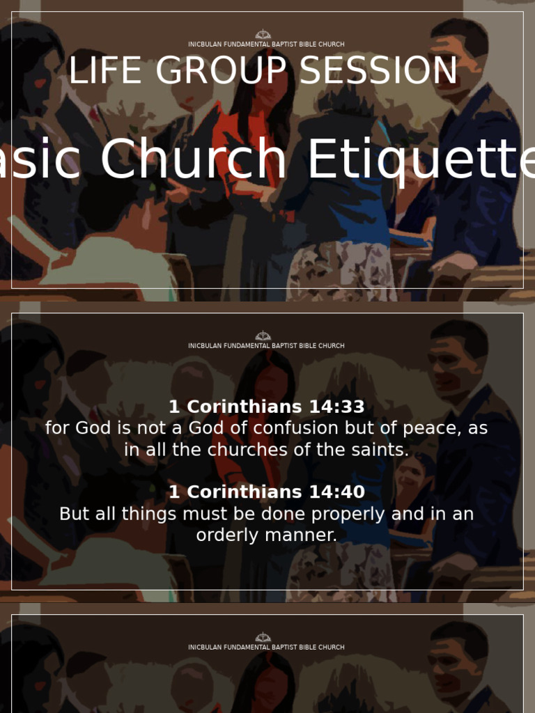 Basic Church Etiquette Guide | PDF | Religion & Spirituality