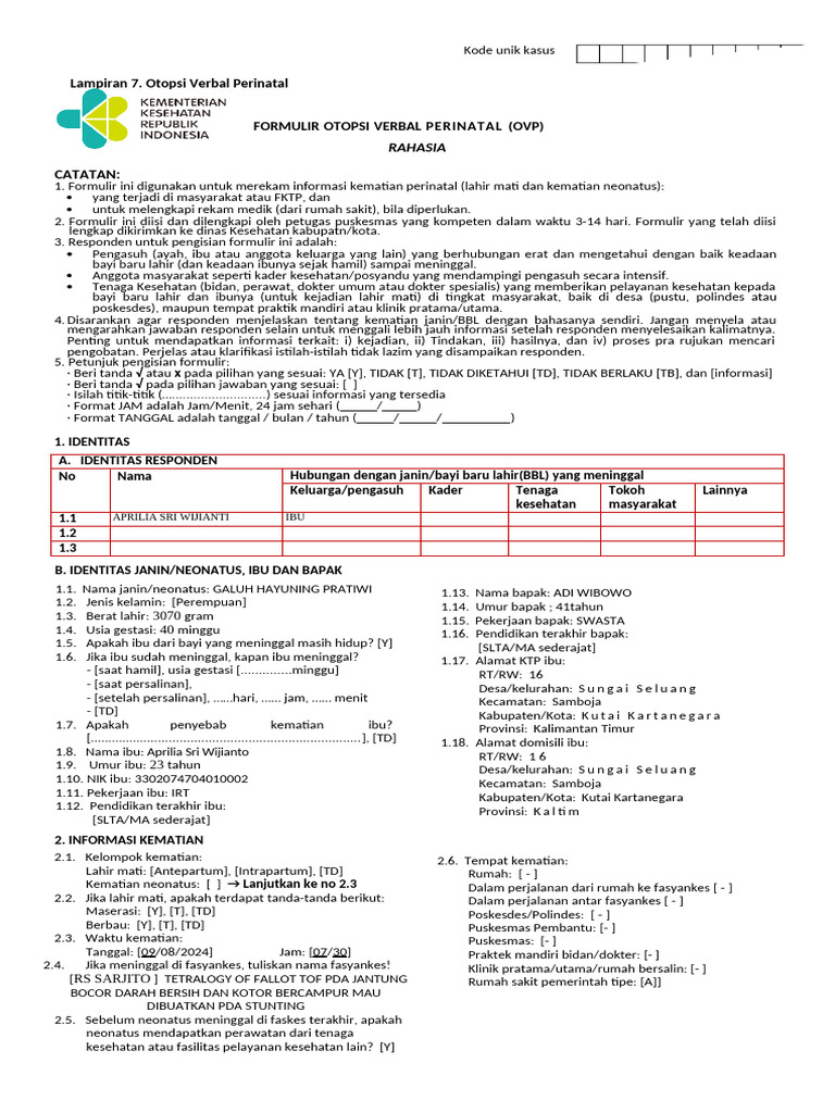 Form Ovp Final | PDF