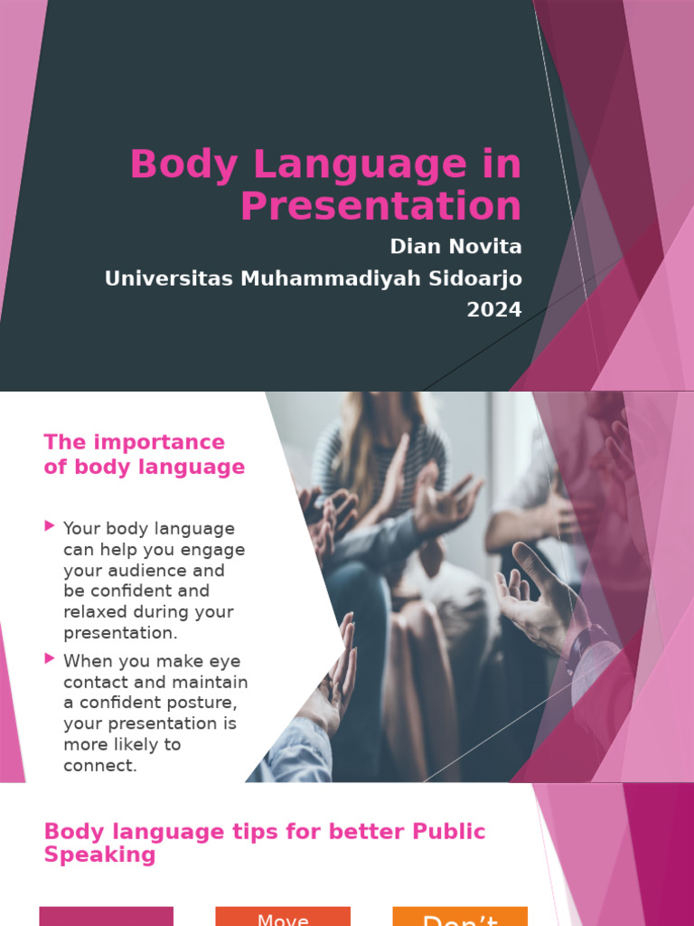 Body Language Tips for Presentations | PDF | Body Language | Facial ...